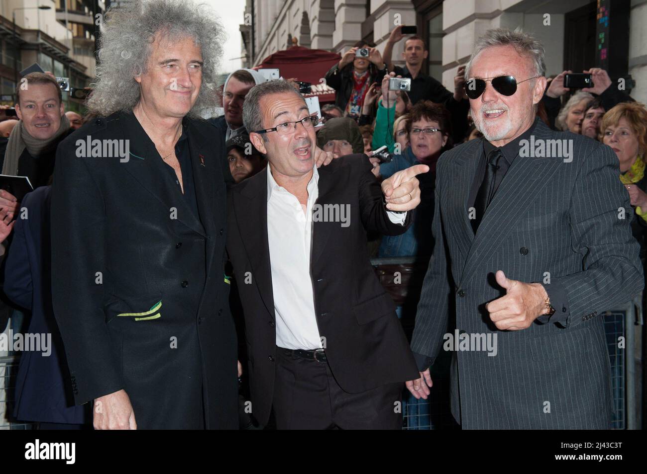 London, UK. Brian May, Ben Elton and Roger Taylor at the 10th ...