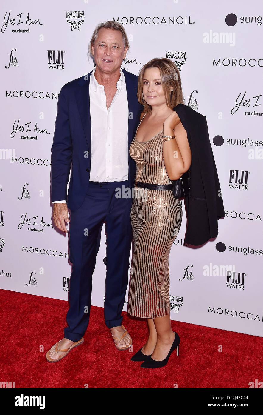 BEVERLY HILLS, CA - APRIL 10: (L-R) Russell James and Ali Franco attend ...