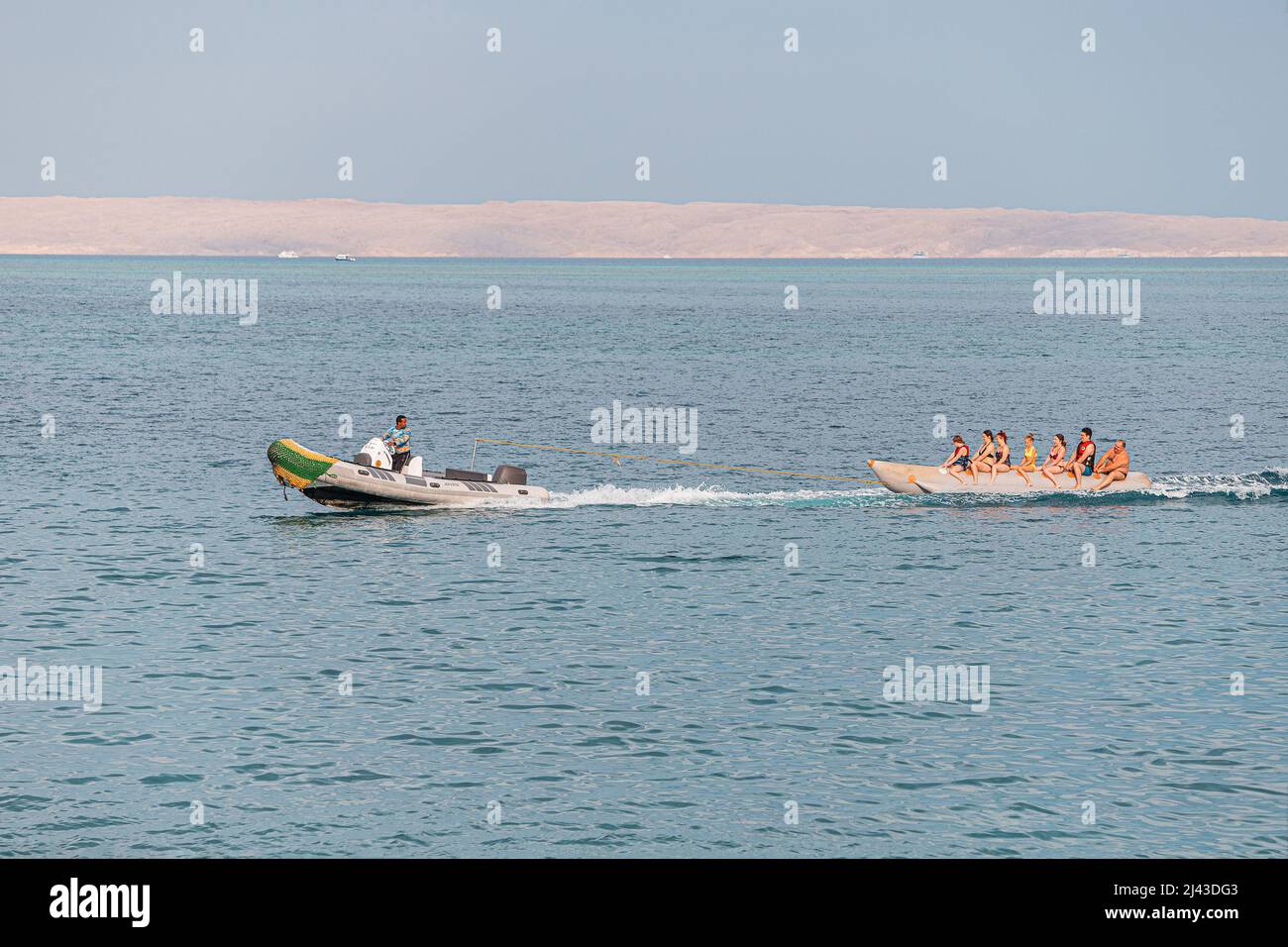 Girl on inflatable boat hi-res stock photography and images - Alamy
