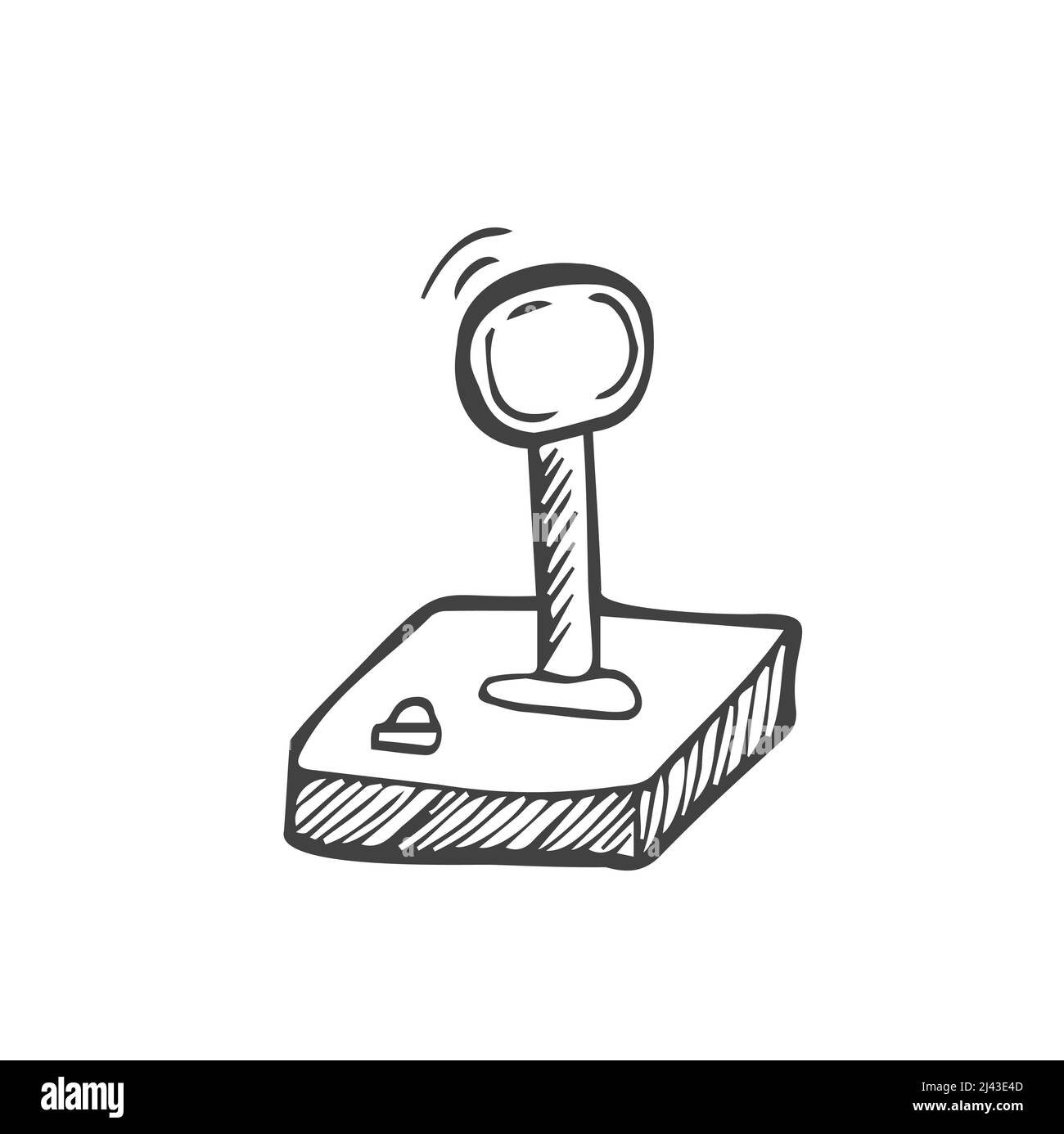 Joystick Icon Doodle Illustration. Retro Gadgets Vector Graphic ...