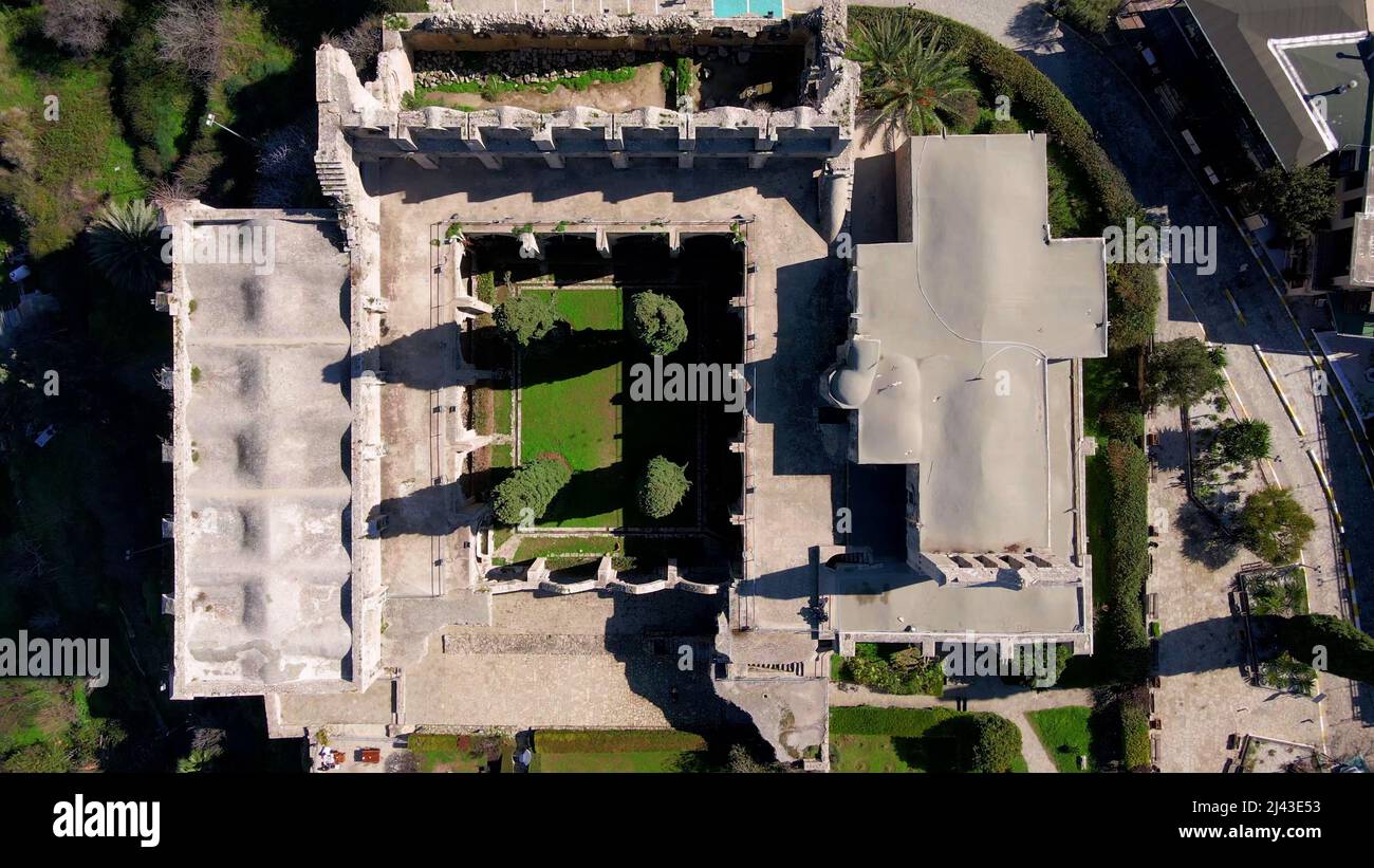 Bellapais Monastery village at the mountain in Kyrenia, North Cyprus ...