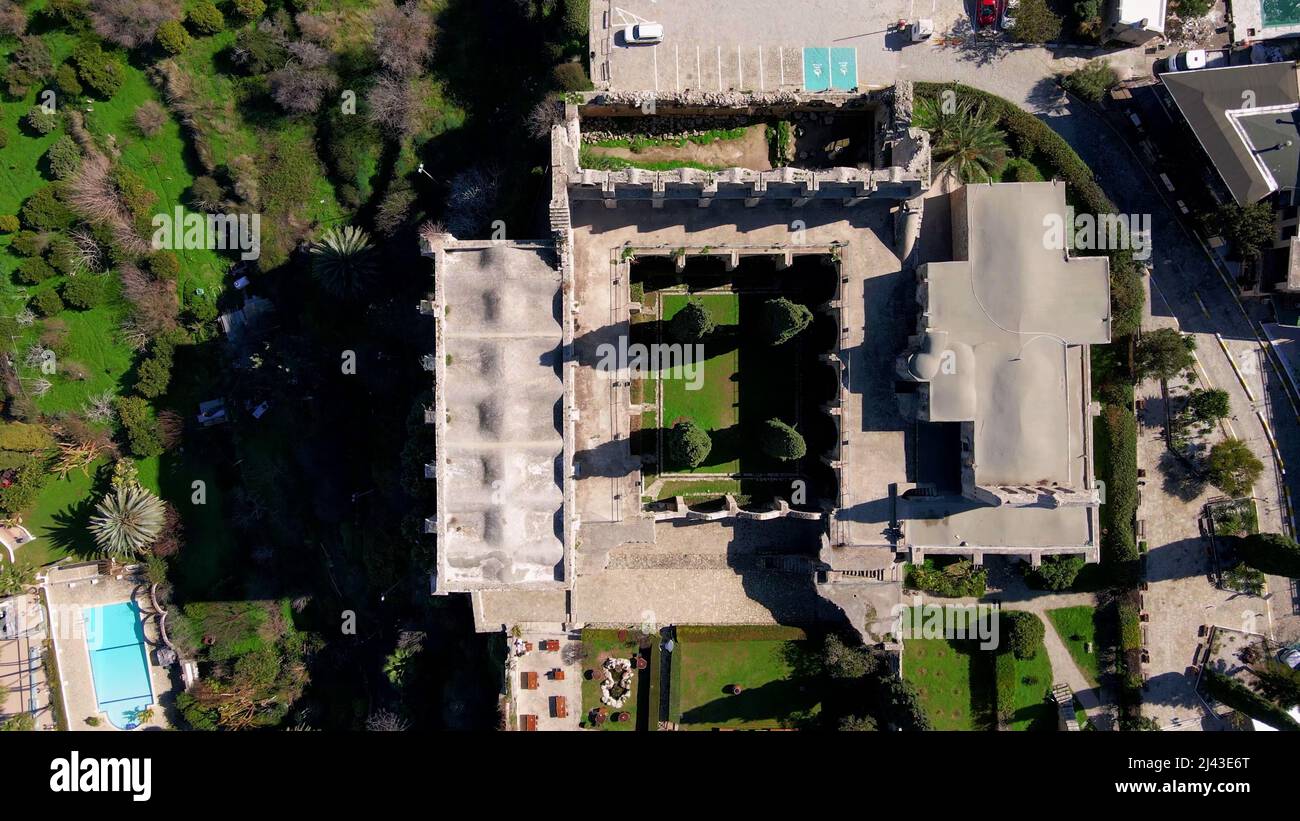 Bellapais Monastery village at the mountain in Kyrenia, North Cyprus ...