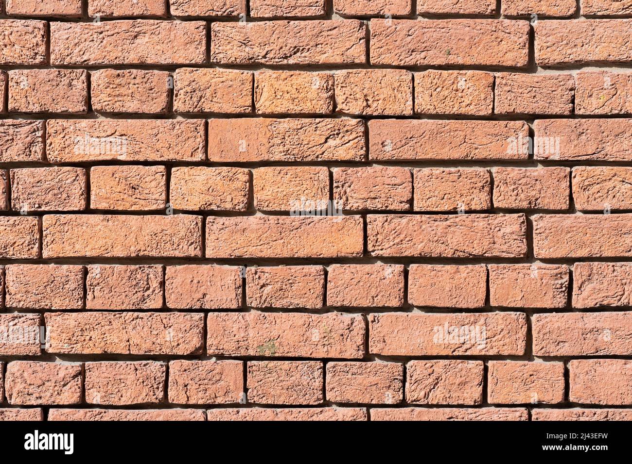 Old red brick wall, natural rough gritty texture. For natural pattern ...