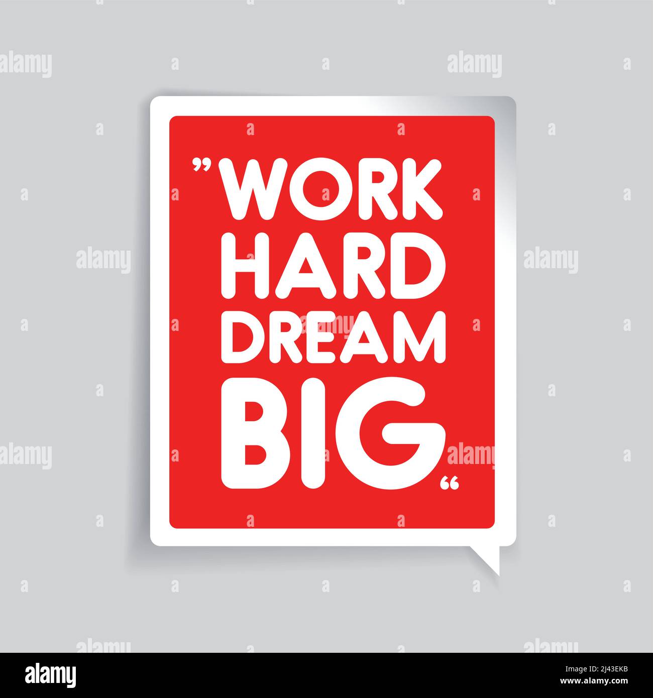 Work hard, dream big. Inspirational motivational quote Stock Vector ...