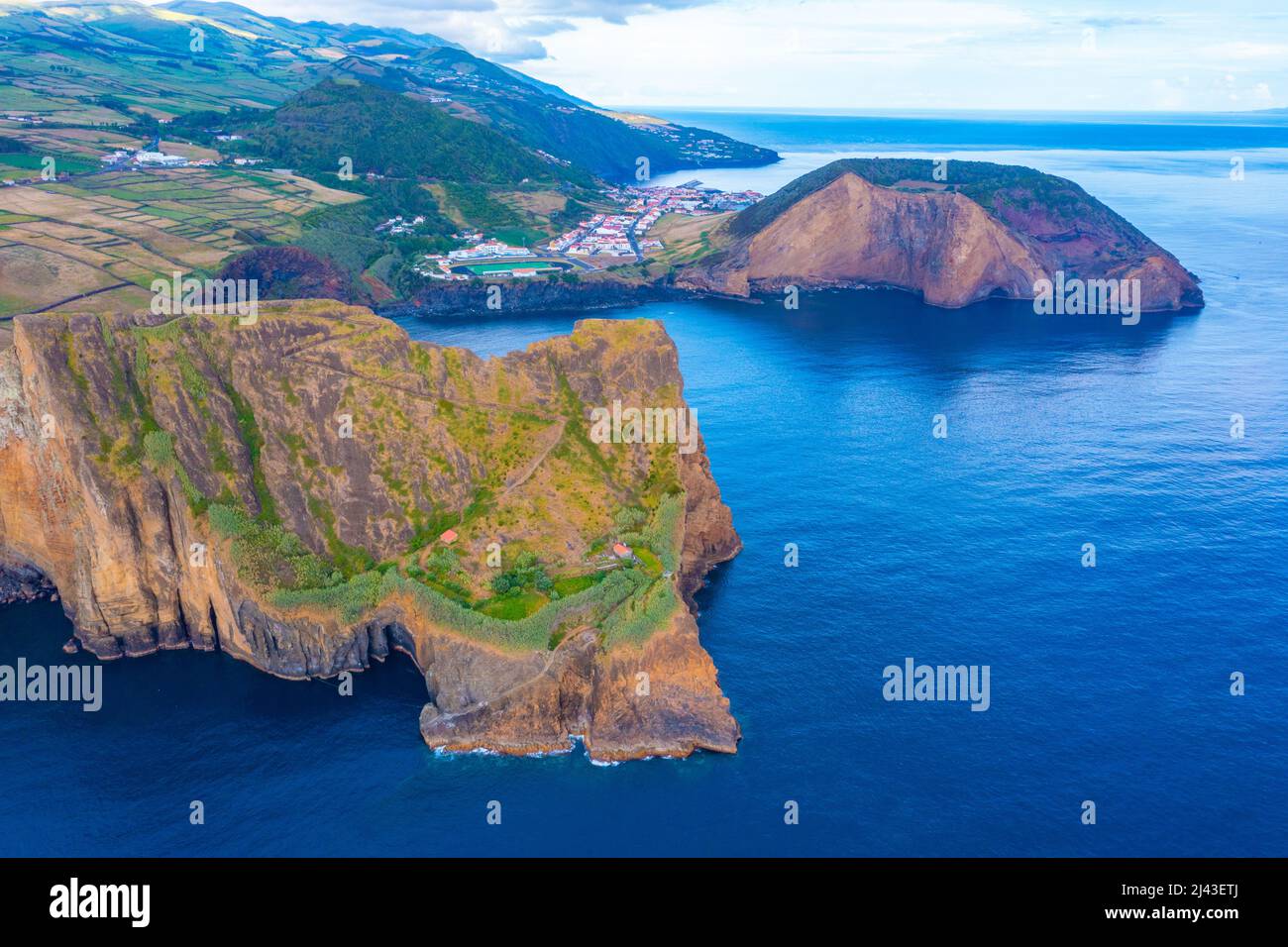Morro de Lemos Caldera at Sao Jorge island, Azores, Portugal Stock ...
