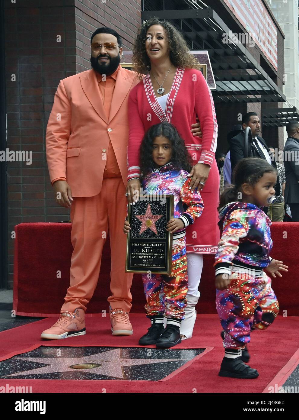 Los Angeles, United States. 11th Apr, 2022. DJ Khaled is joined by his ...