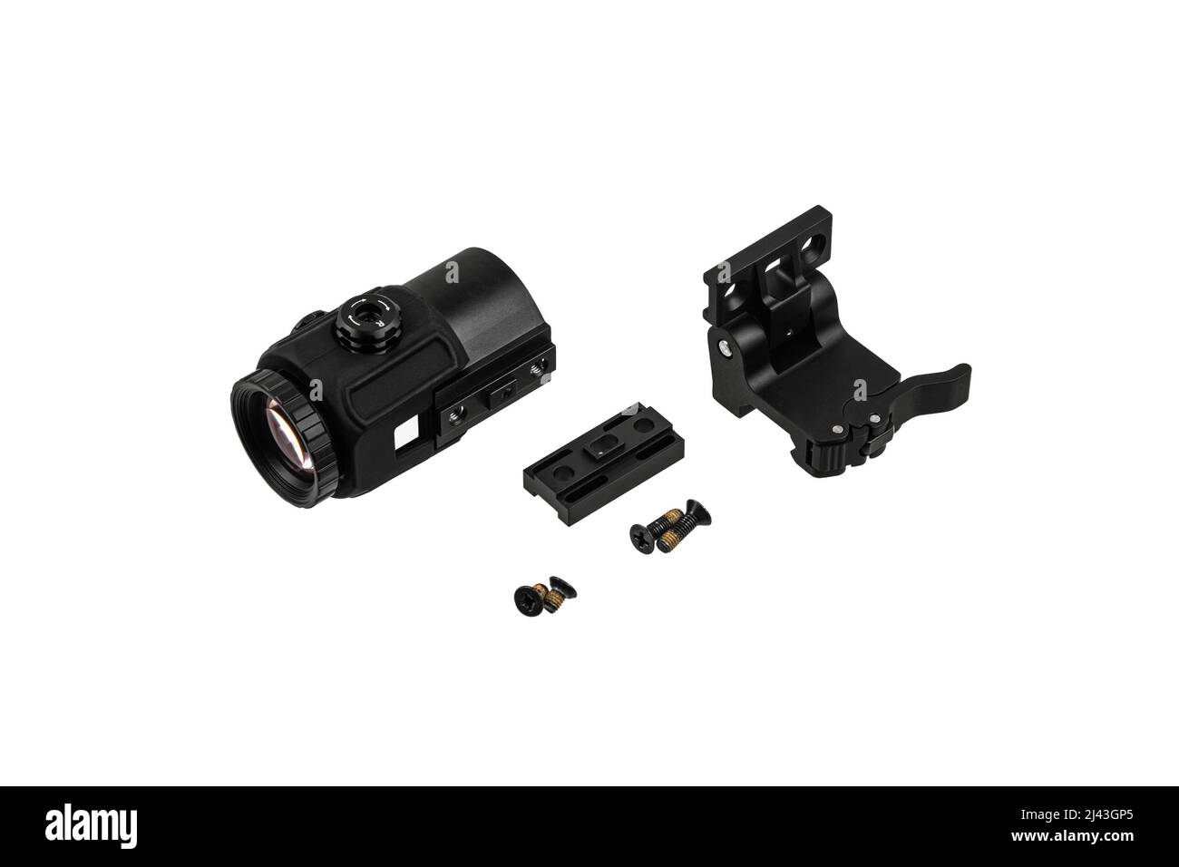 Modern optical collimator sight. Aiming device for shooting at short ...