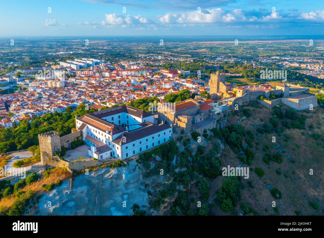 Aerial view of castle in Palmela near Setubal, Portugal Stock Photo - Alamy