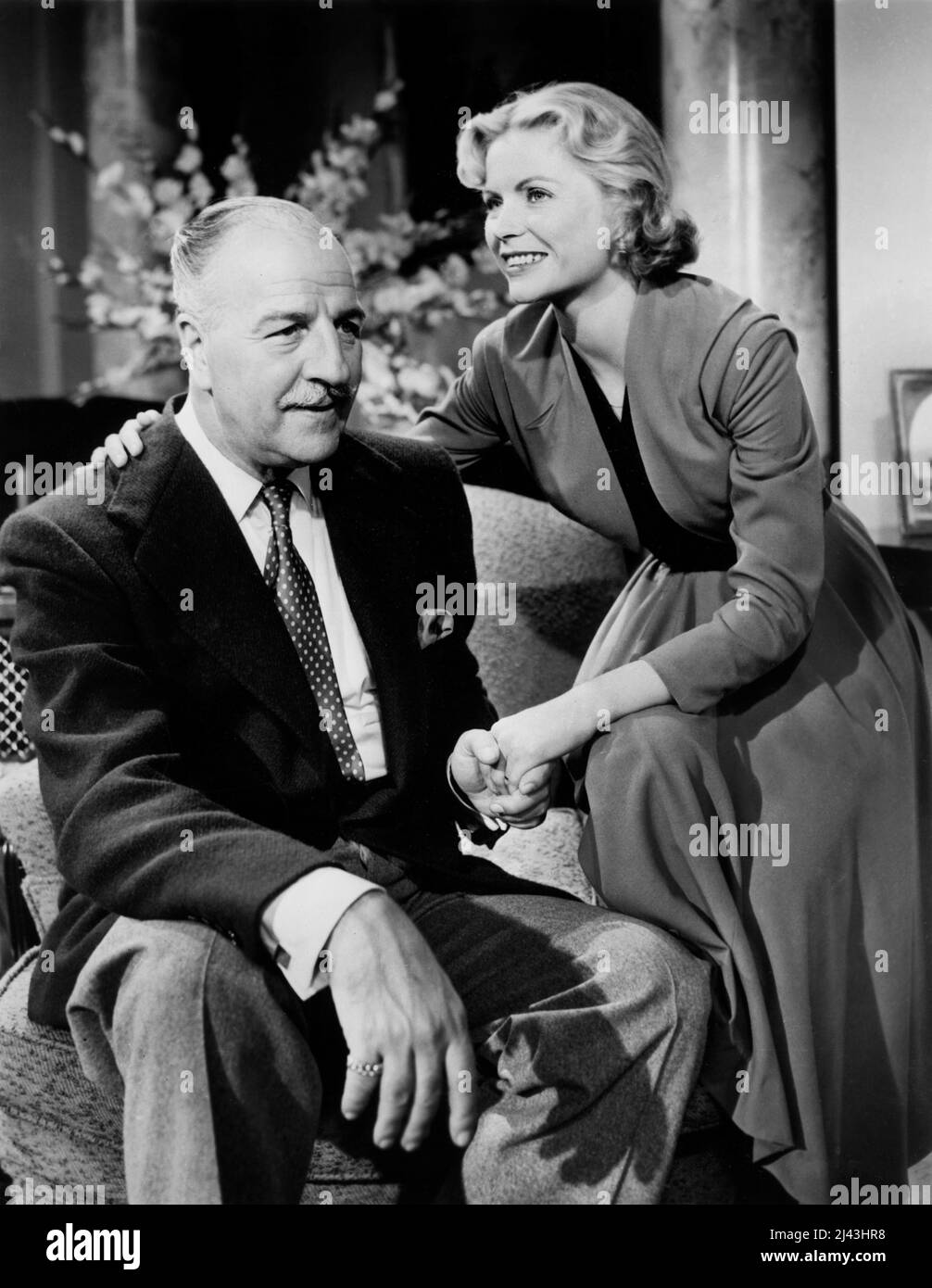 Louis Calhern, Dorothy McGuire, on-set of the Film, "Invitation", MGM ...