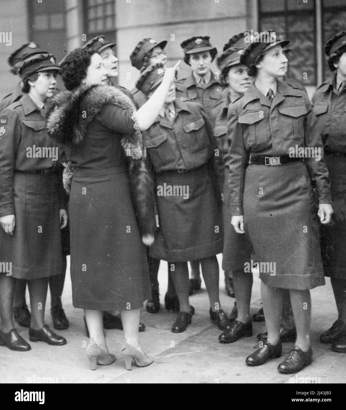 Queen Mother - War Work. April 24, 1945 Stock Photo - Alamy