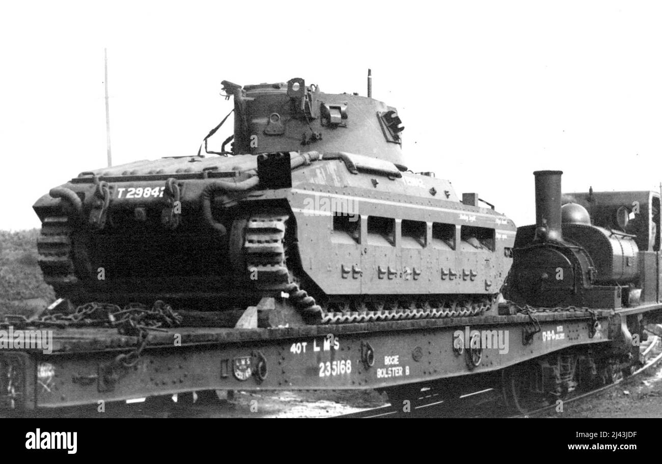 Speeding The Tanks To ***** First Batch Leave England. Britain's tank ...