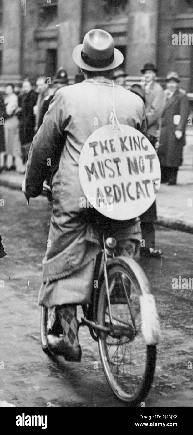 Duke Of Windsor Abdication December 1936. December 28, 1936 Stock Photo ...