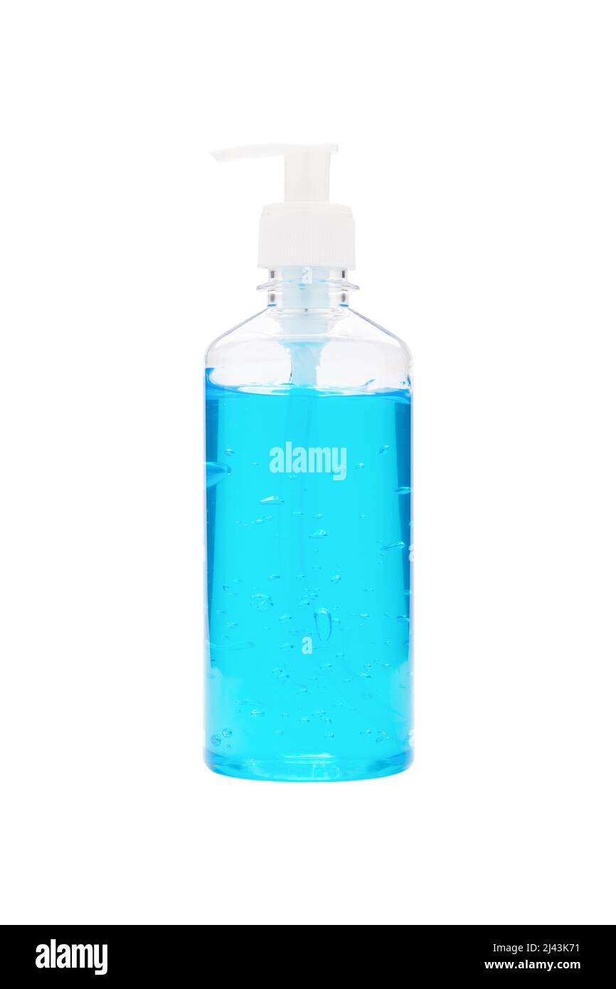 Alcohol gel Sanitizer hand gel isolated on white background with ...