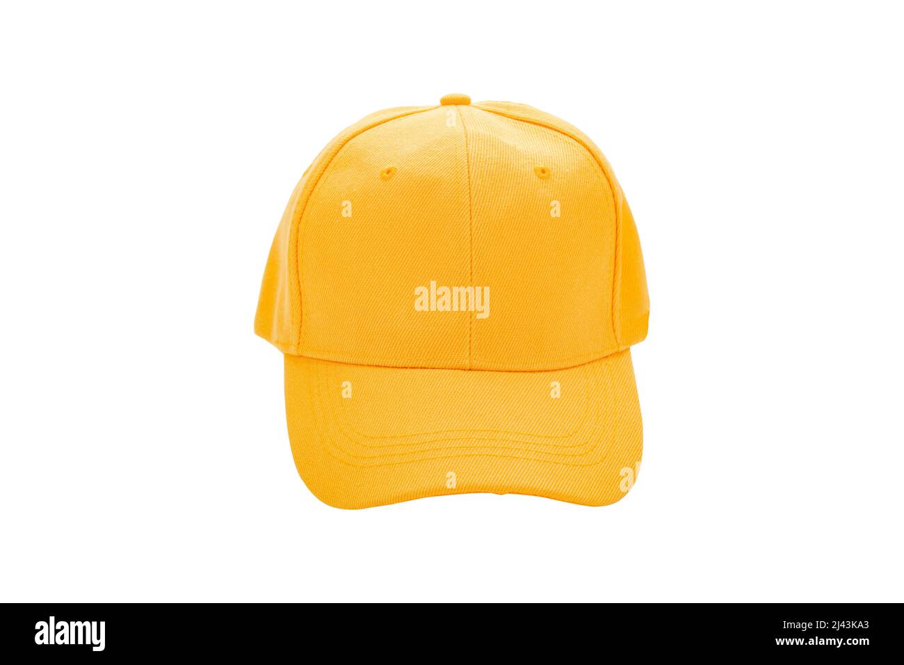 Yellow baseball cap isolated on white background. with clipping path ...
