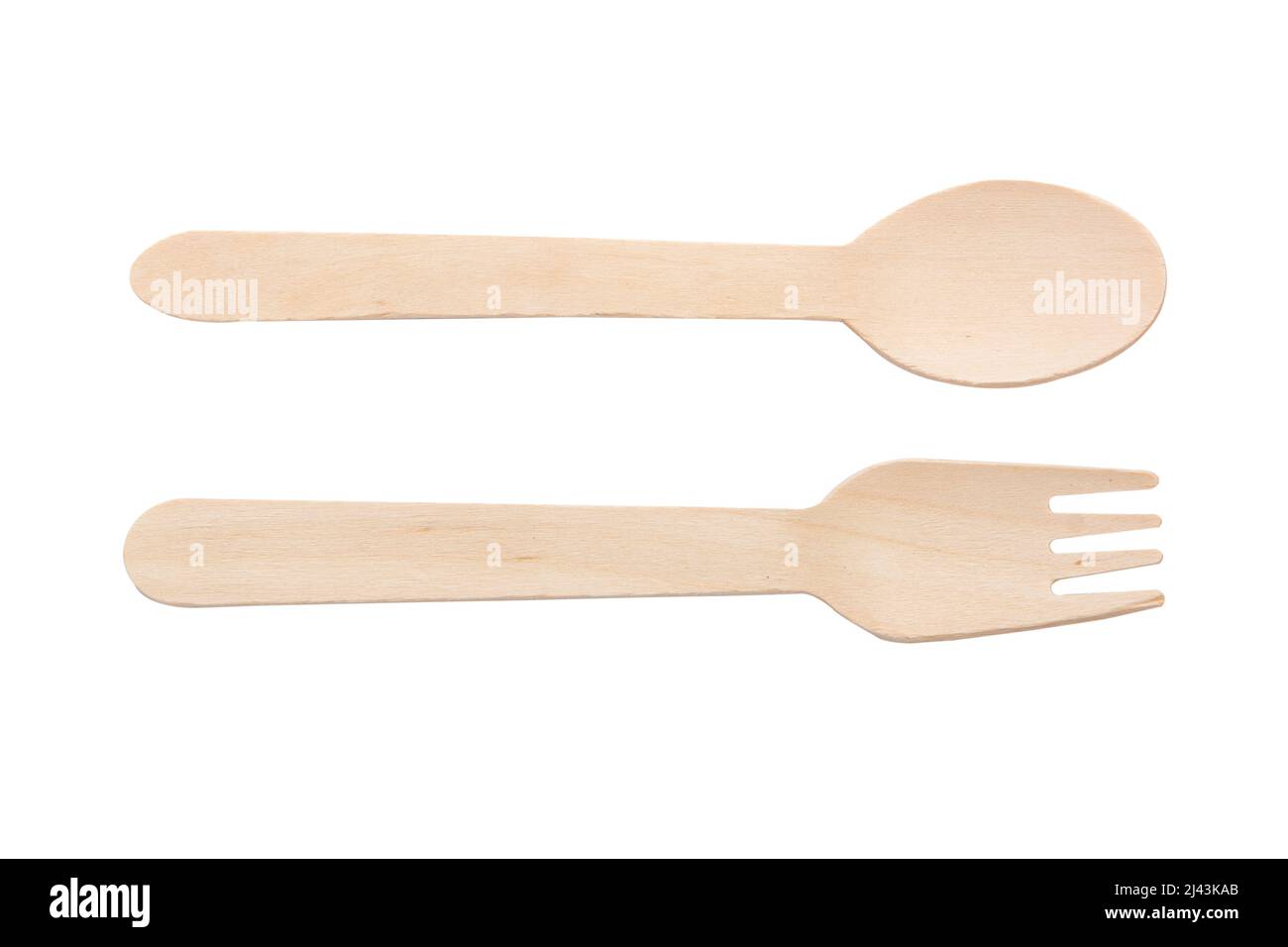 Wooden cutlery single use eco friendly . isolated on white background ...
