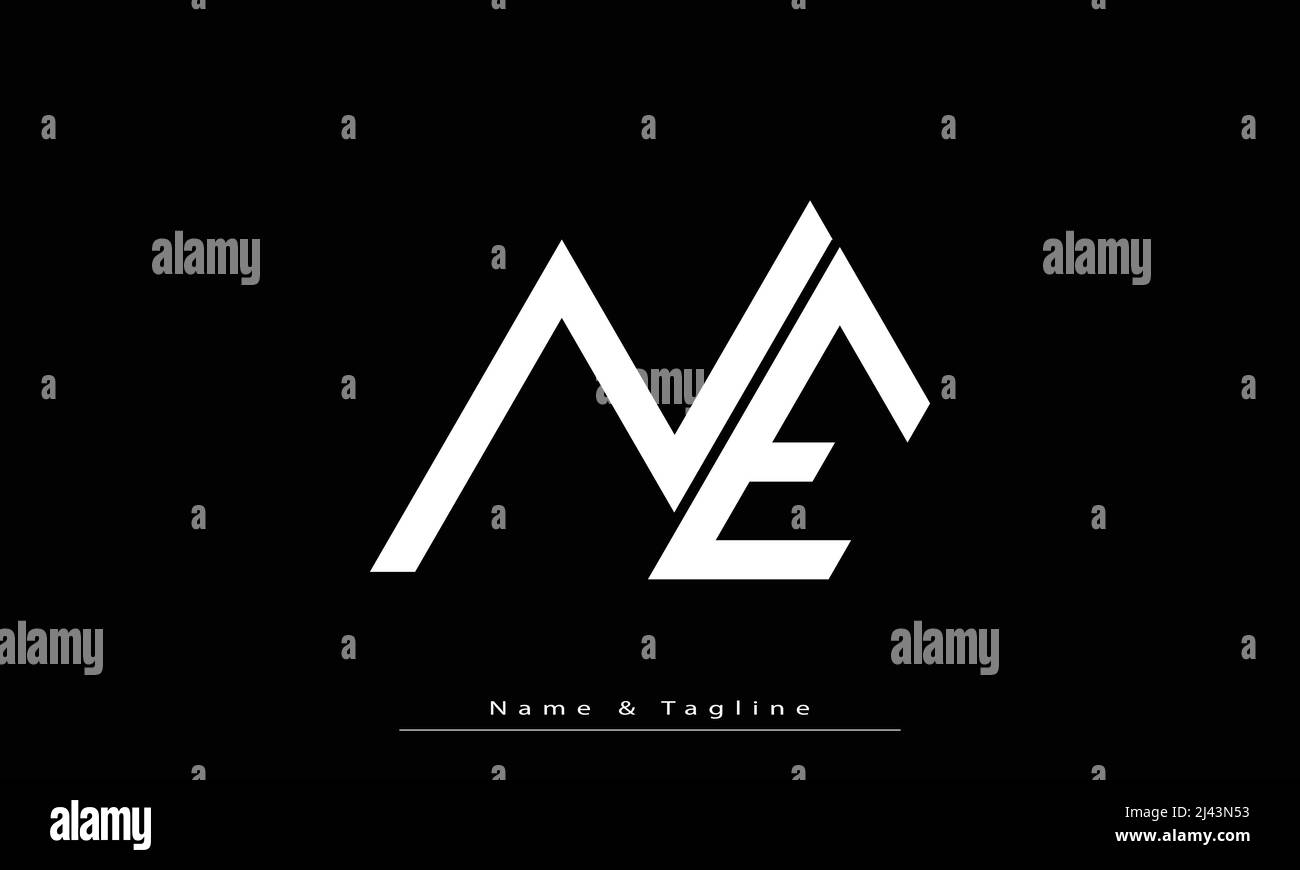 Alphabet letters Initials Monogram logo NE , EN Stock Vector Image ...