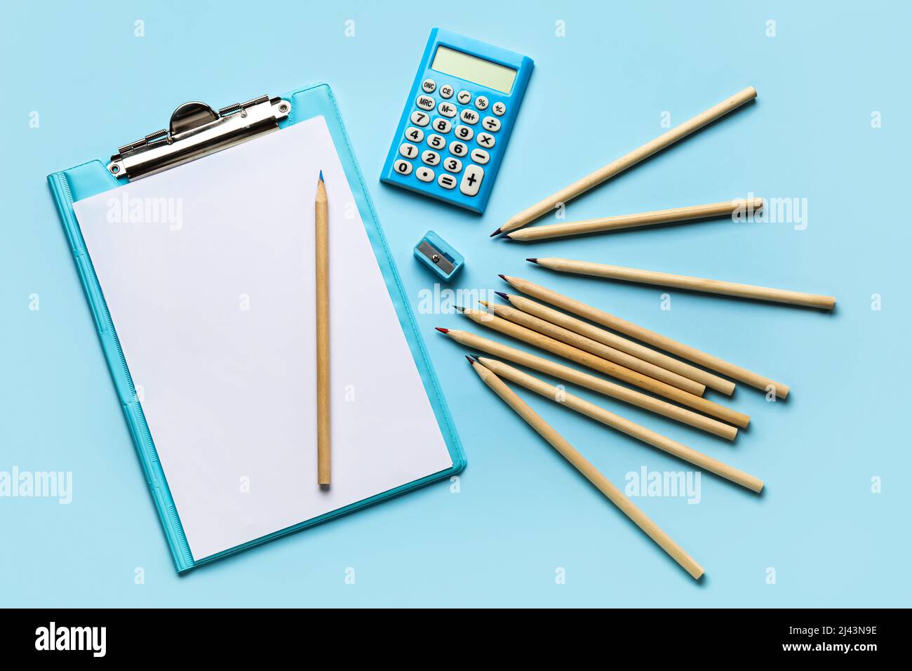 Clipboard and paper sheet with pencil drawing hi-res stock photography ...