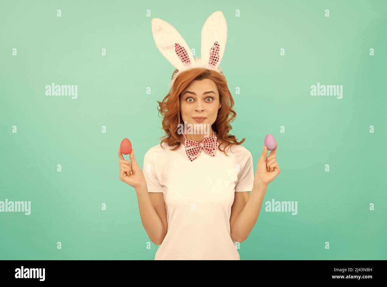 Collecting Easter eggs. just having fun. ready for party. cheerful ...