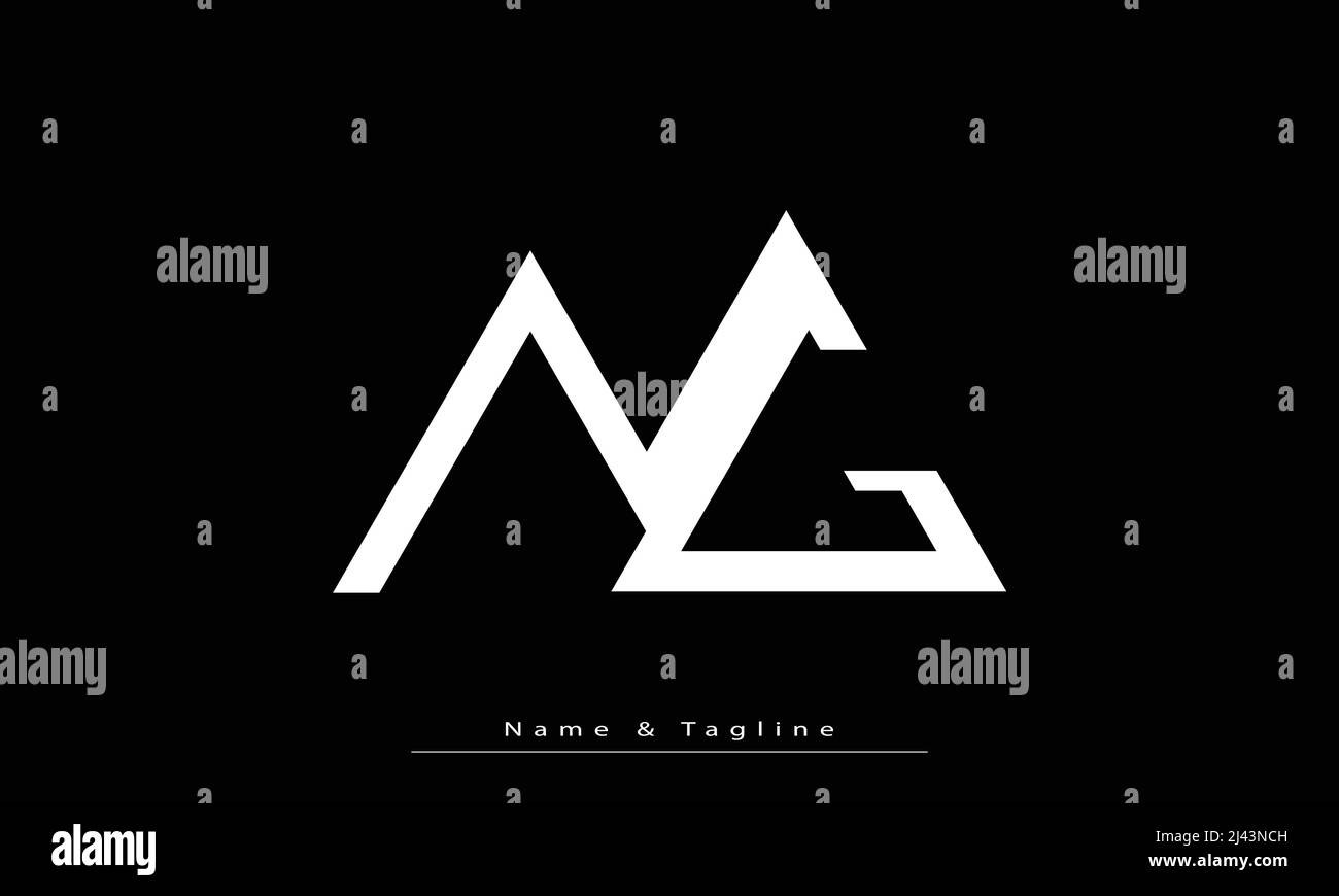 Ng modern logo hi-res stock photography and images - Alamy