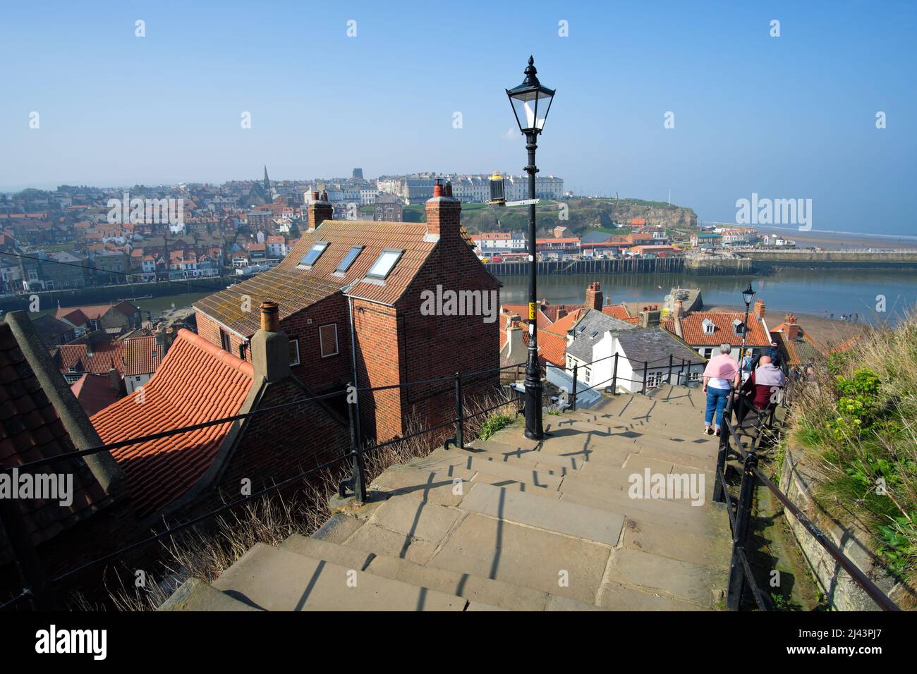 Whitbys famous steps hi-res stock photography and images - Alamy