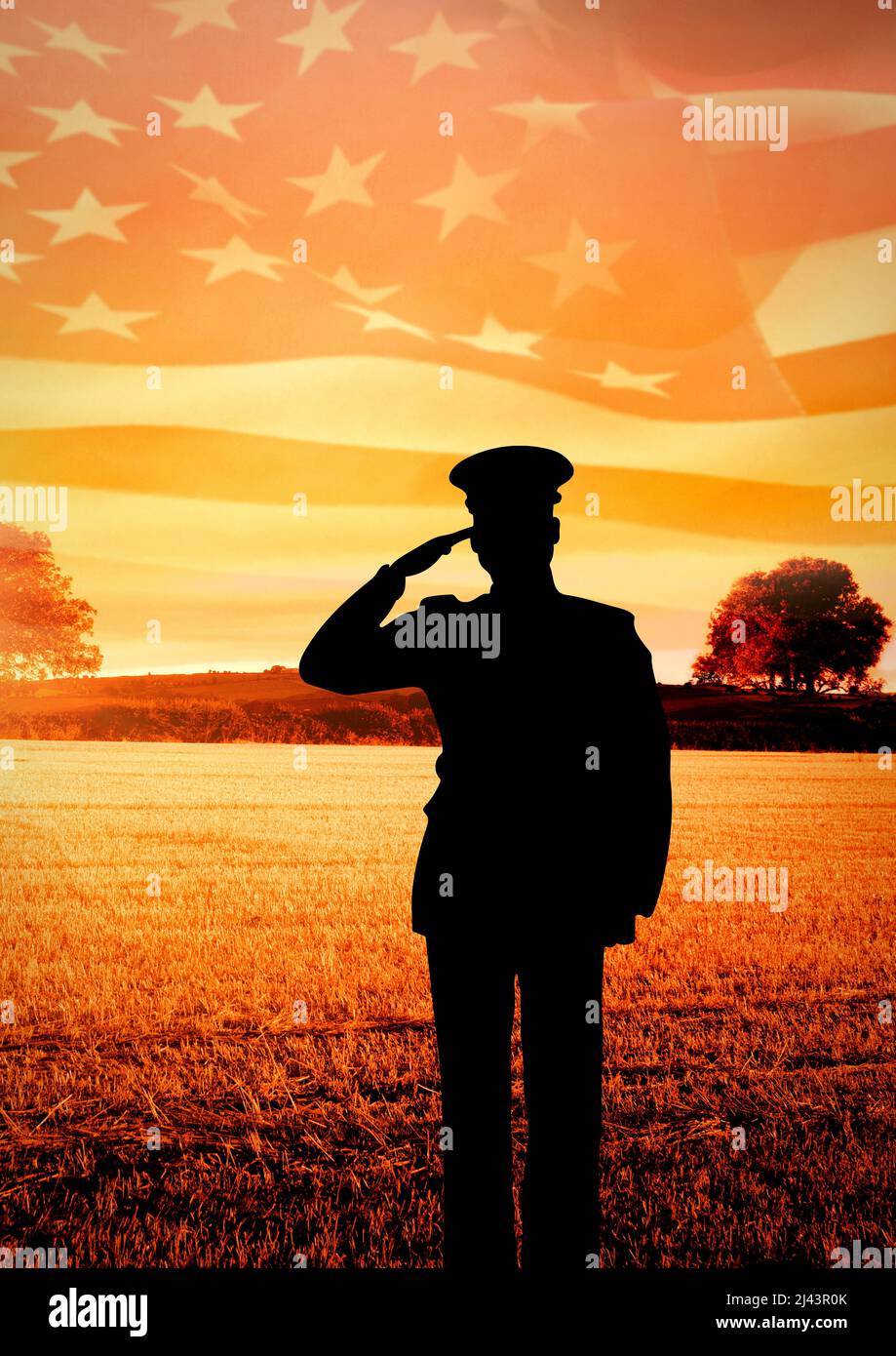 Us flag waving hi-res stock photography and images - Alamy