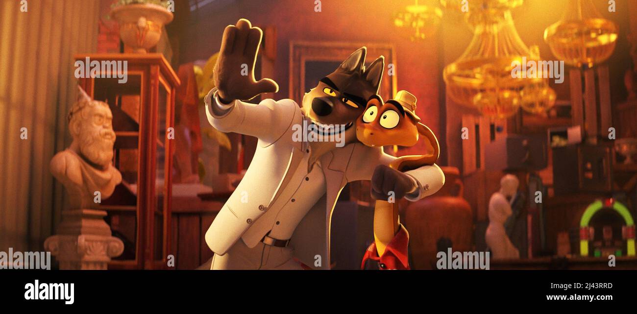 THE BAD GUYS, from left: Mr. Wolf (voice: Sam Rockwell), Mr. Snake ...