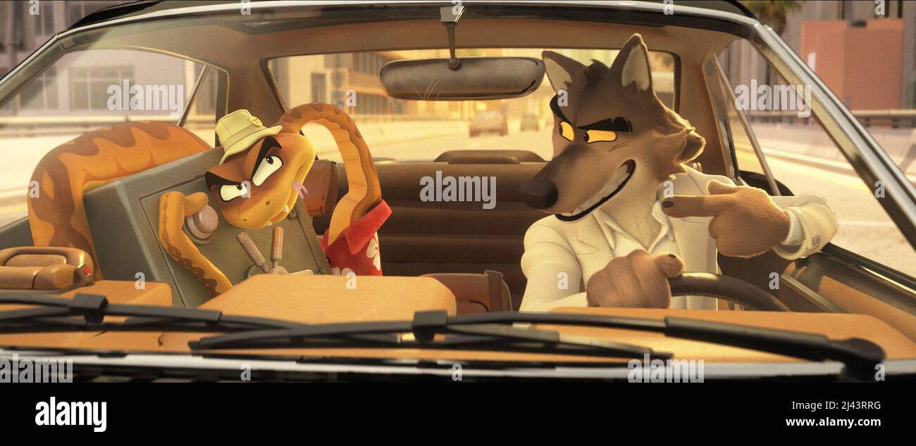 THE BAD GUYS, from left: Mr. Snake (voice: Marc Maron), Mr. Wolf (voice ...