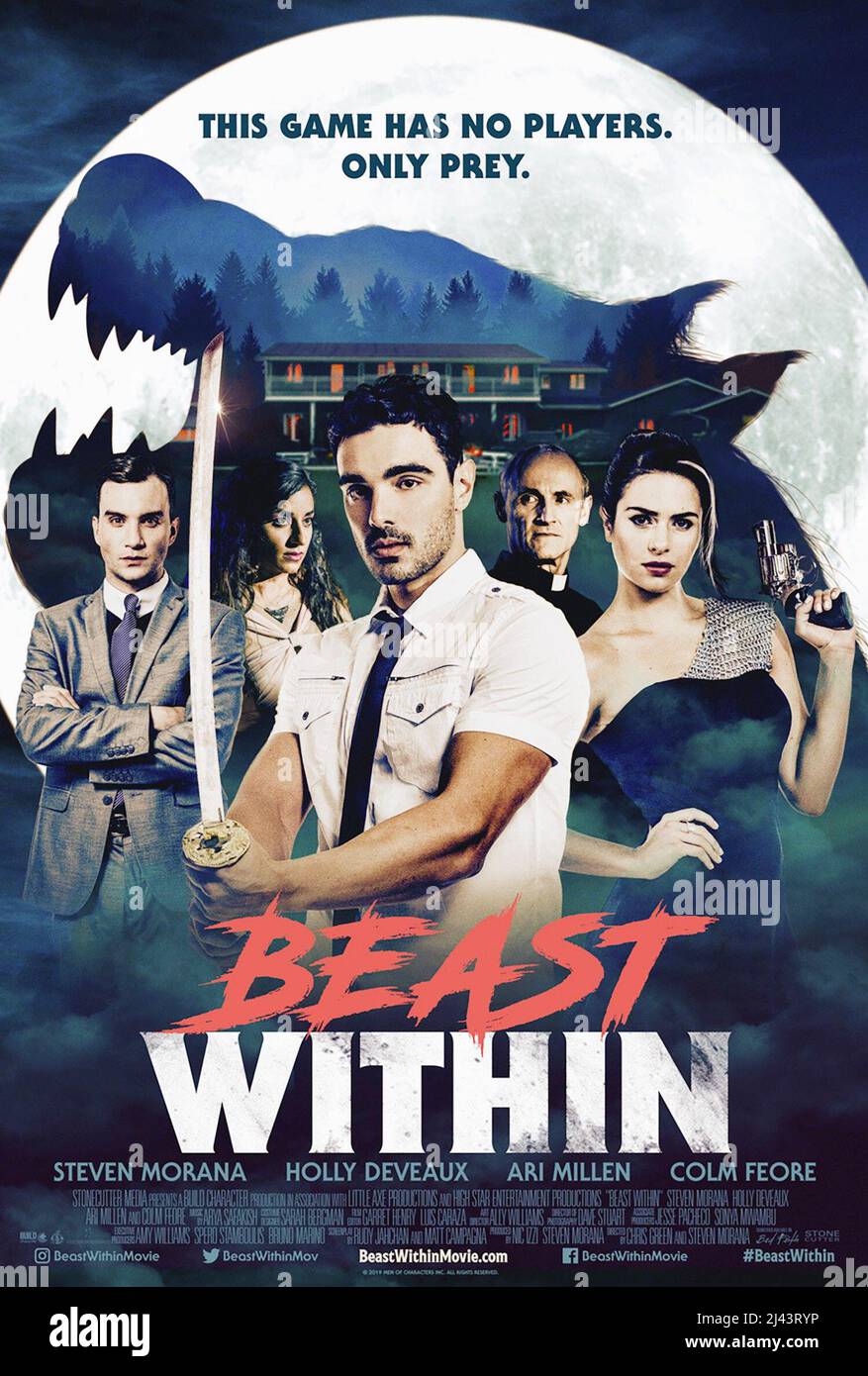 BEAST WITHIN, poster, from left: Ari Millen, Melissa D'Agostino, Steven ...
