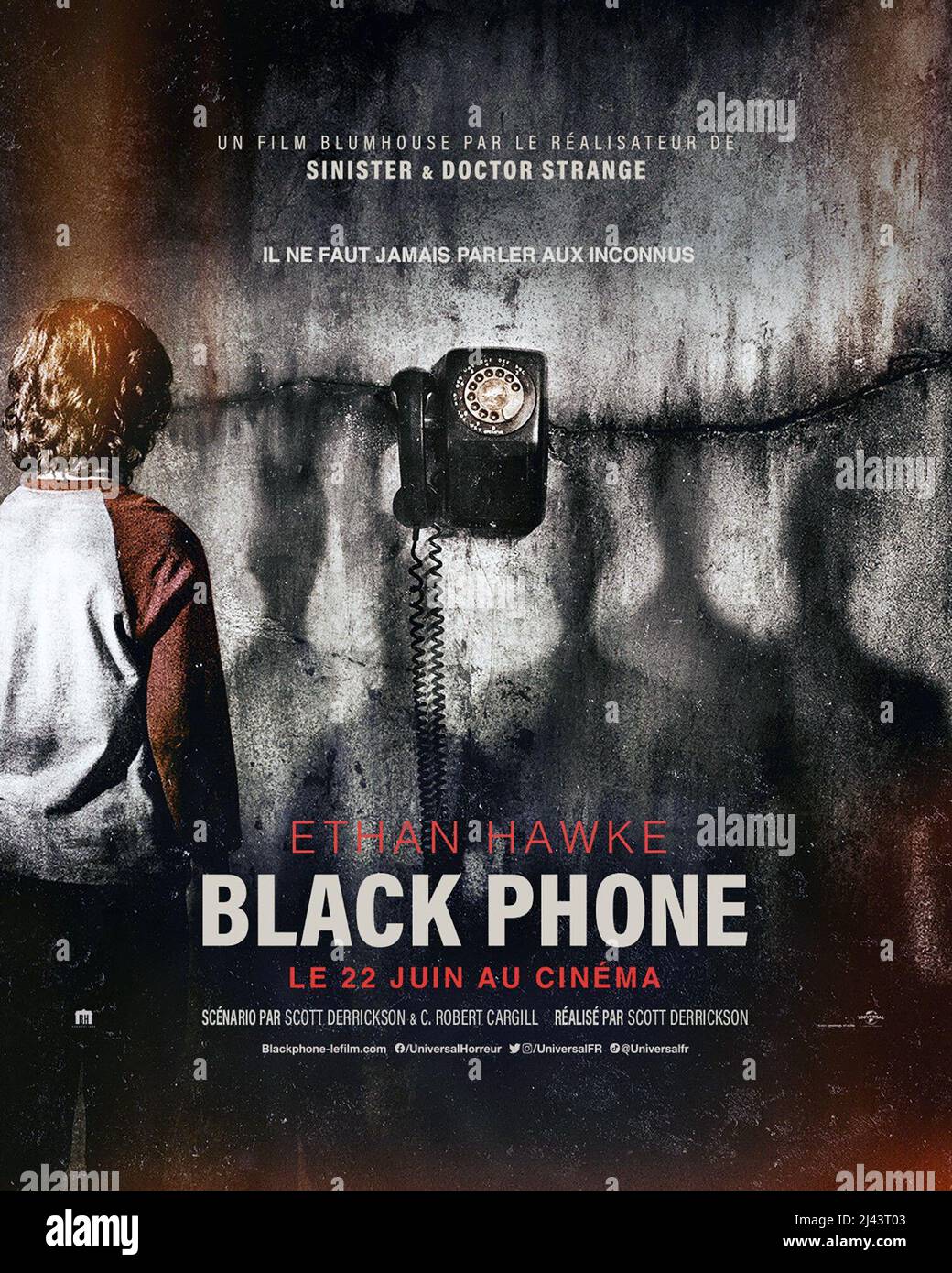 THE BLACK PHONE, French poster, Mason Thames, 2021. © Universal ...