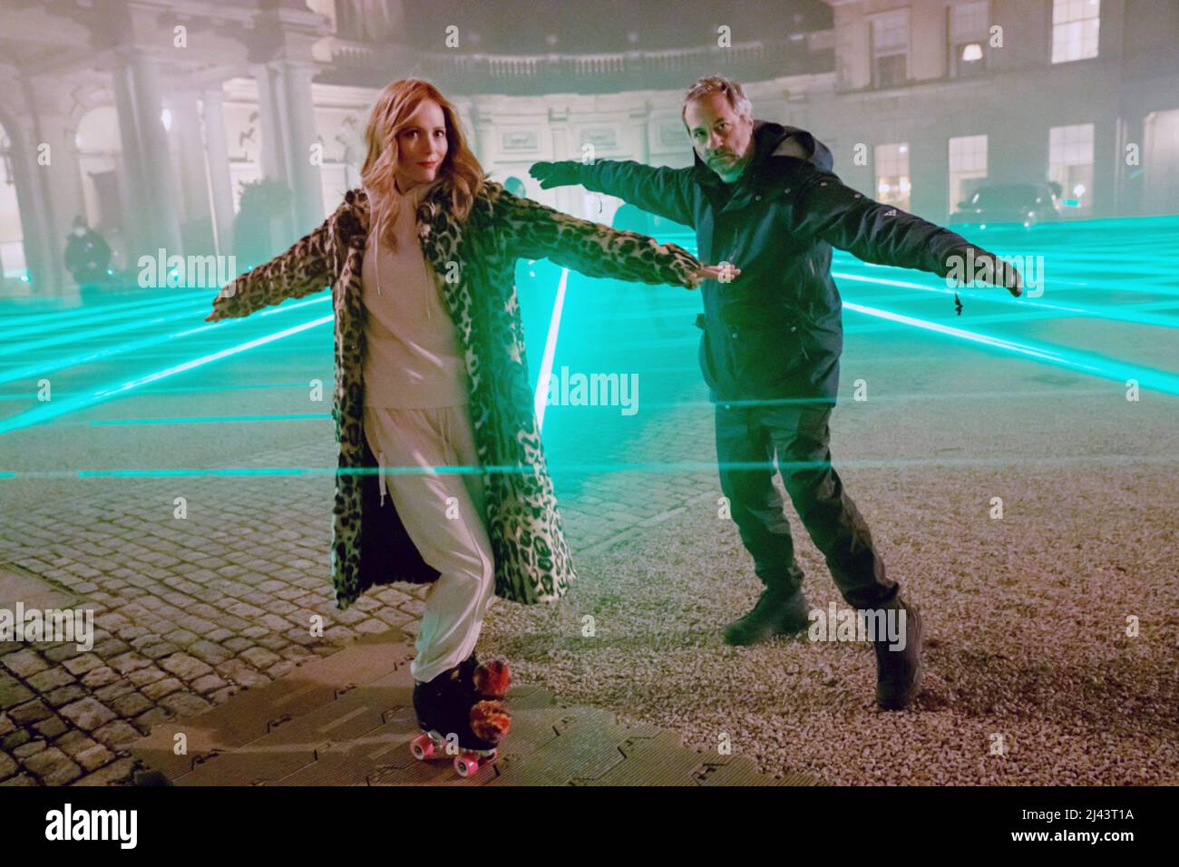 THE BUBBLE, from left: Leslie Mann, David Duchovny, 2022. ph: Laura ...