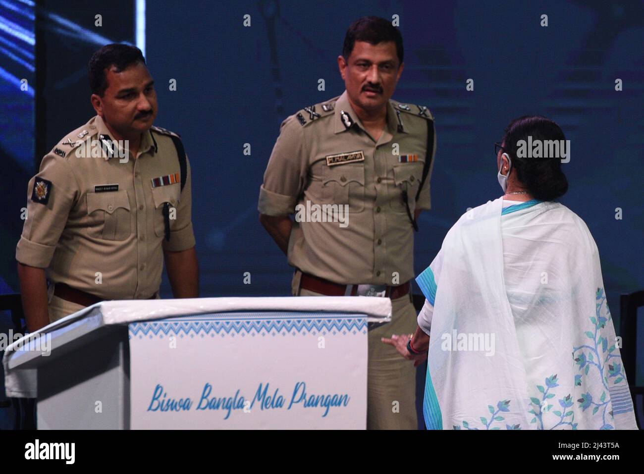 KOLKATA, INDIA - APRIL 11: Chief minister Mamata Banerjee interacts ...
