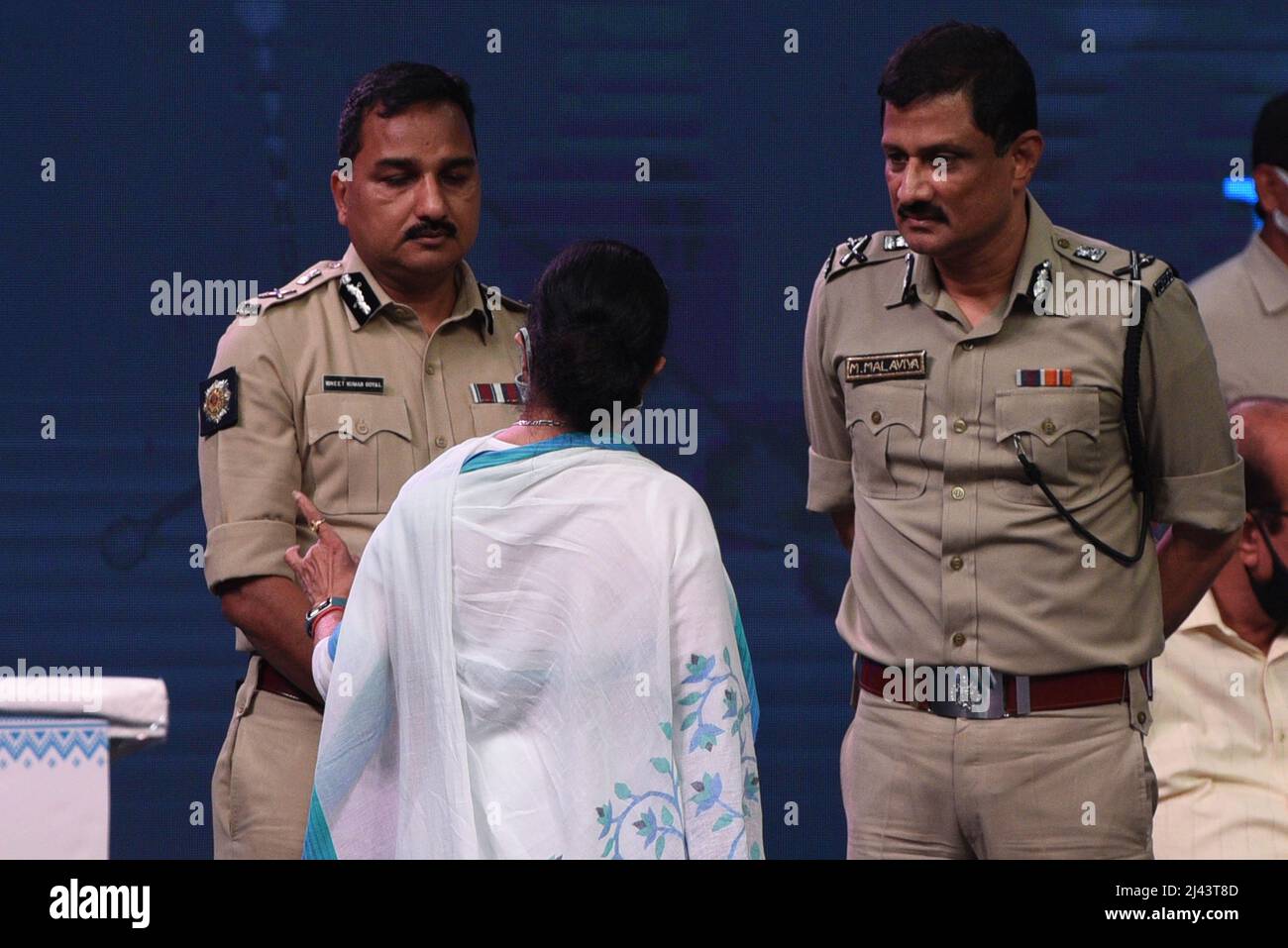 KOLKATA, INDIA - APRIL 11: Chief minister Mamata Banerjee interacts ...