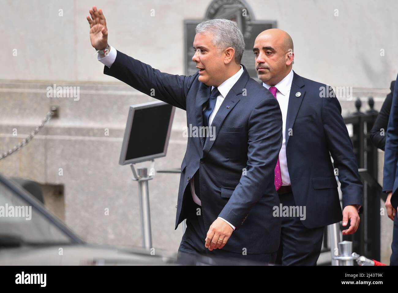 His Excellency Iván Duque, President of Colombia, leaves the New York ...