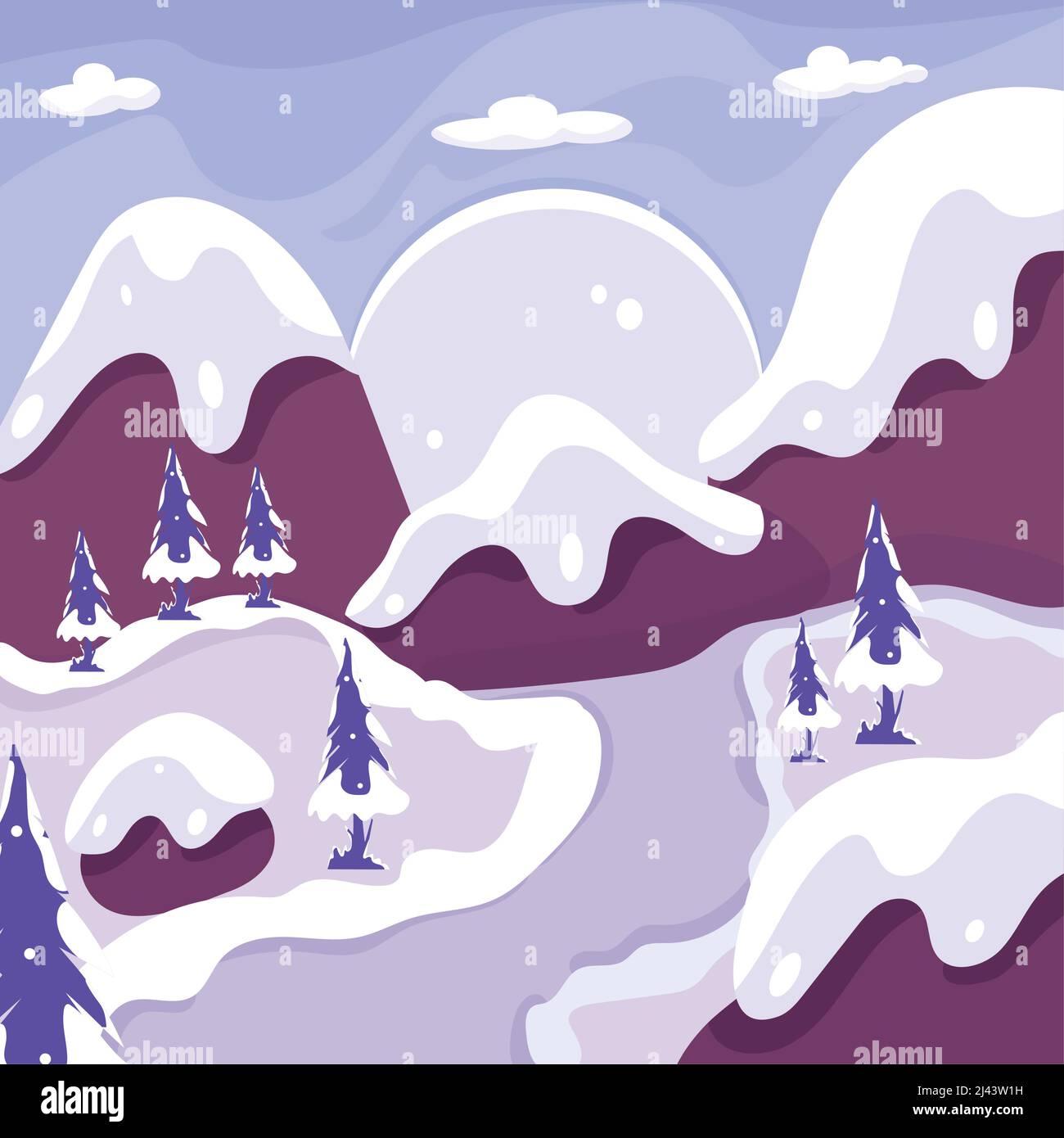 Frozen sunrise Stock Vector Images - Alamy