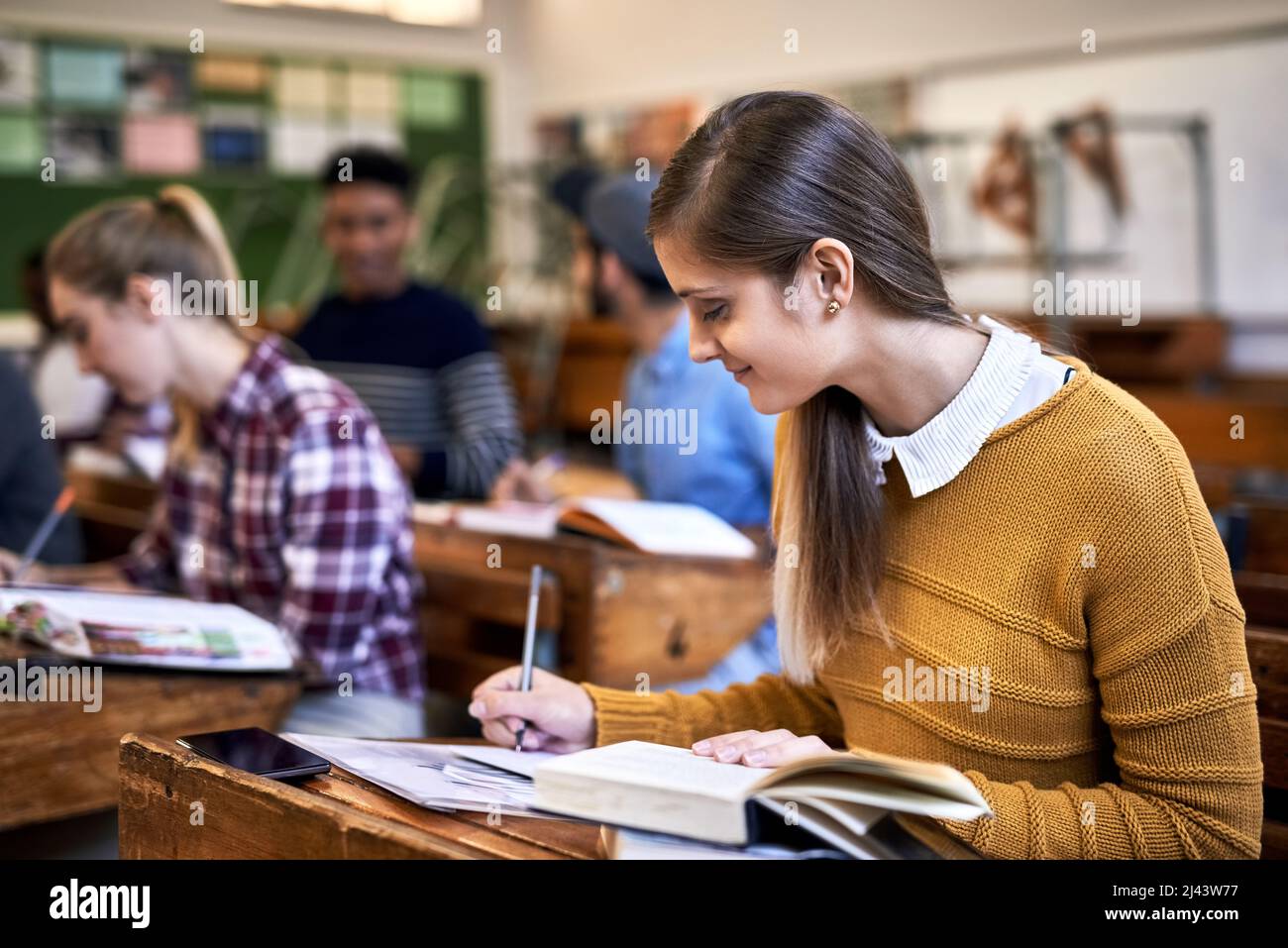 She studied therefor she is ready for the test. Cropped shot of ...