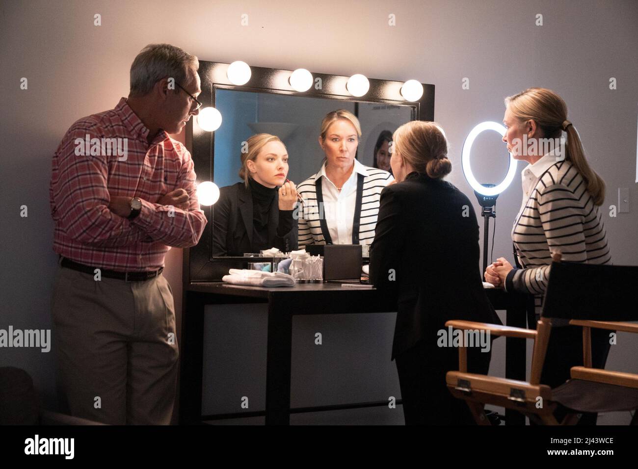 THE DROPOUT, from left: Michel Gill as Chris Holmes, Amanda Seyfried as ...