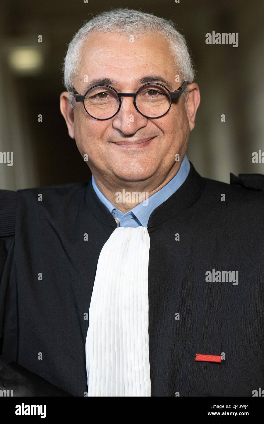Lawyer Me Gerard Chemla poses at the courthouse, on March 31, 2022 in ...