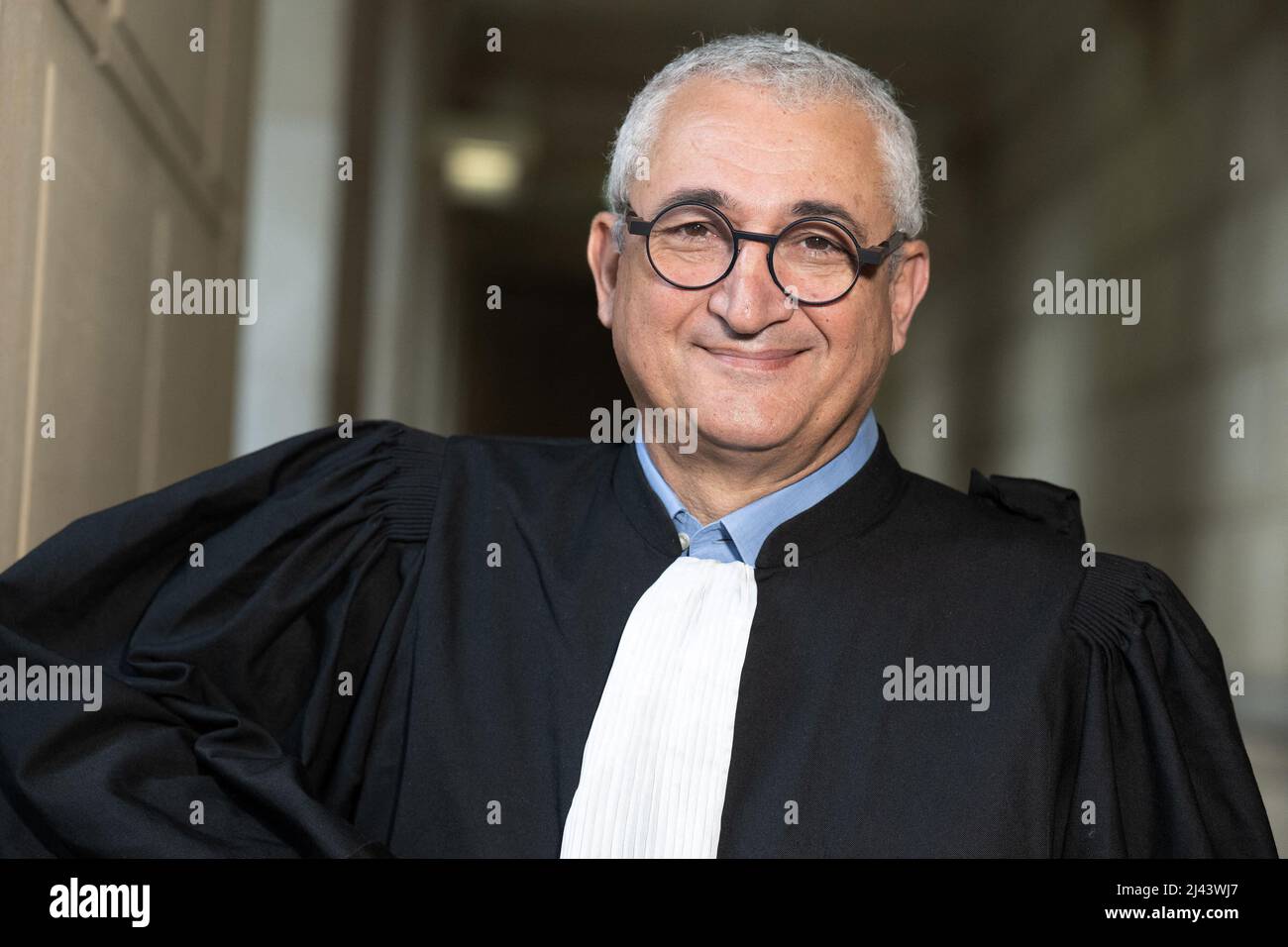 Lawyer Me Gerard Chemla poses at the courthouse, on March 31, 2022 in ...