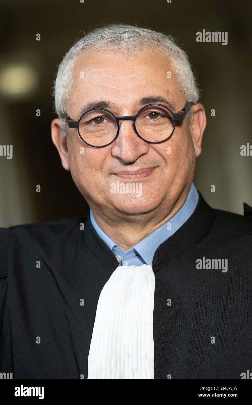 Lawyer Me Gerard Chemla poses at the courthouse, on March 31, 2022 in ...