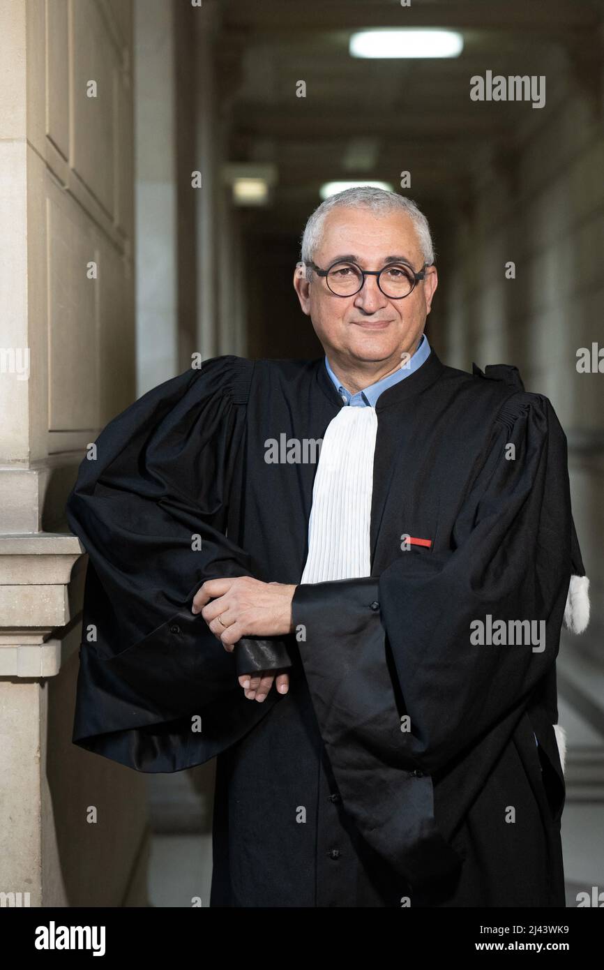 Lawyer Me Gerard Chemla poses at the courthouse, on March 31, 2022 in ...