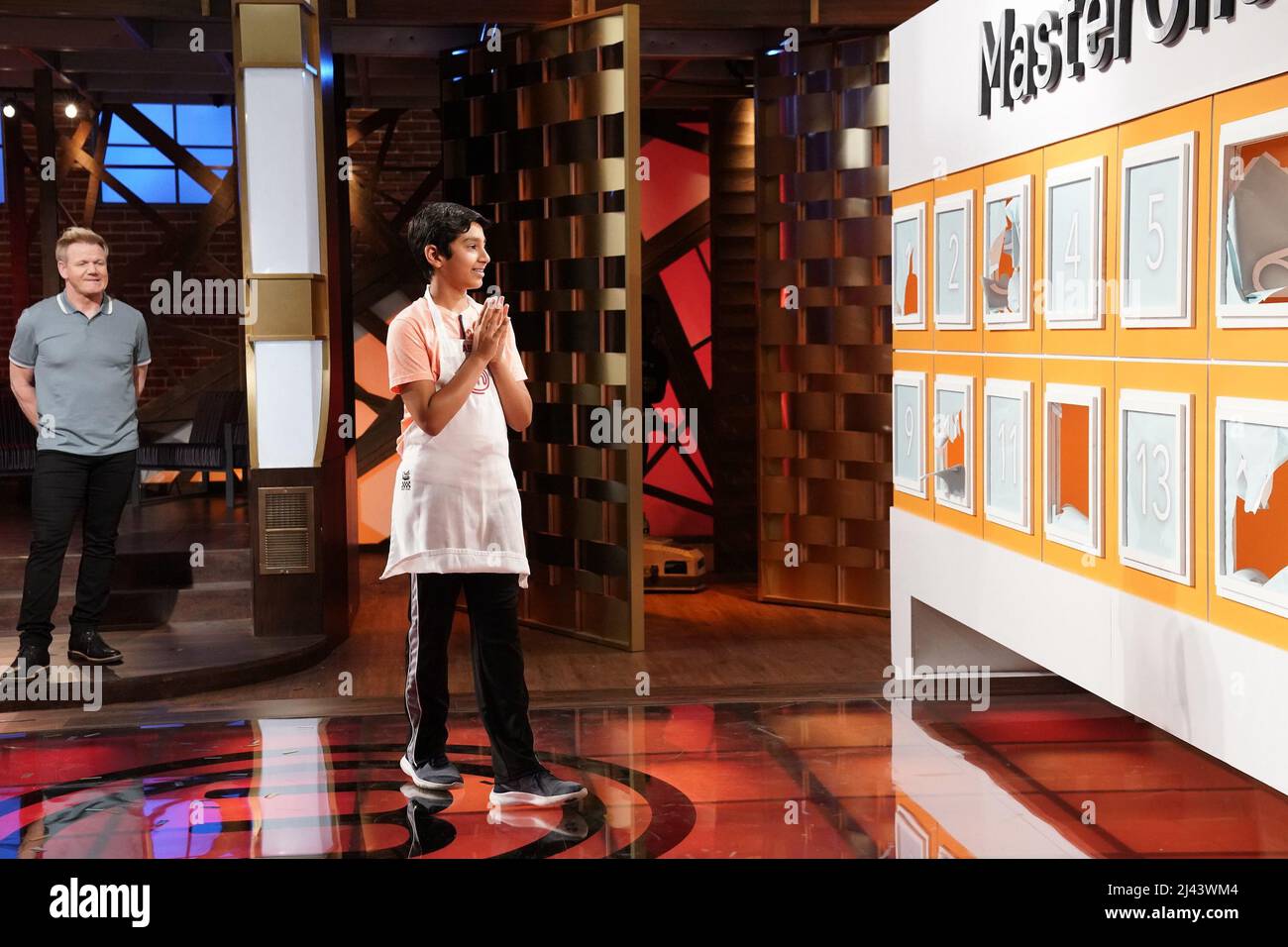 MASTERCHEF JUNIOR, from left: judge Gordon Ramsay, contestant Abir ...