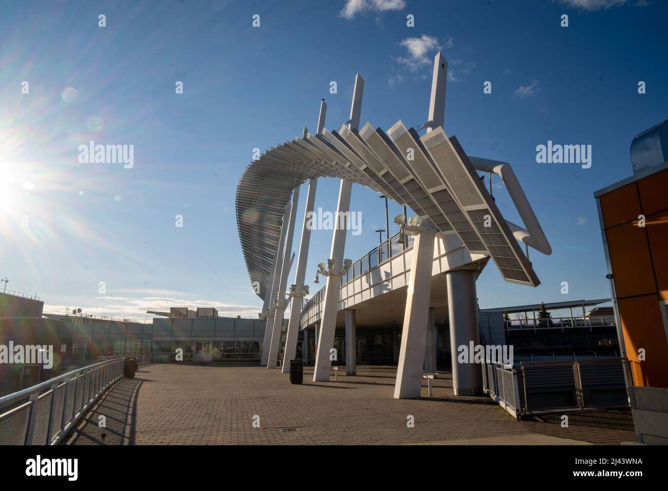 Staten Island, NY - USA - April 10, 2022: Horizontal view of the St ...