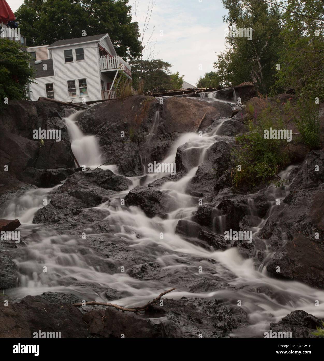 Megunticook Falls at Camden, Maine Stock Photo - Alamy