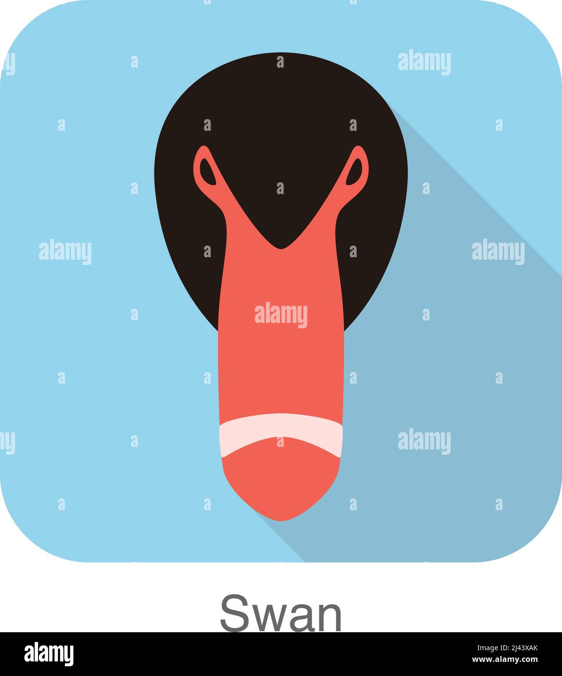 swan head vector icon, front face, vector Stock Vector Image & Art - Alamy