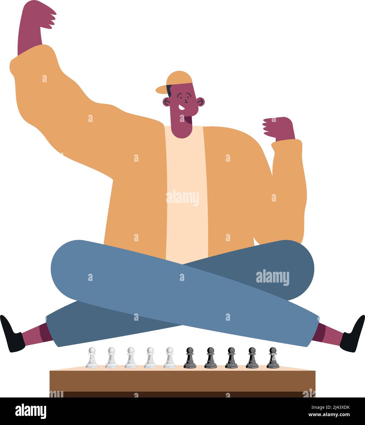 man with chess board game icon Stock Vector Image & Art - Alamy