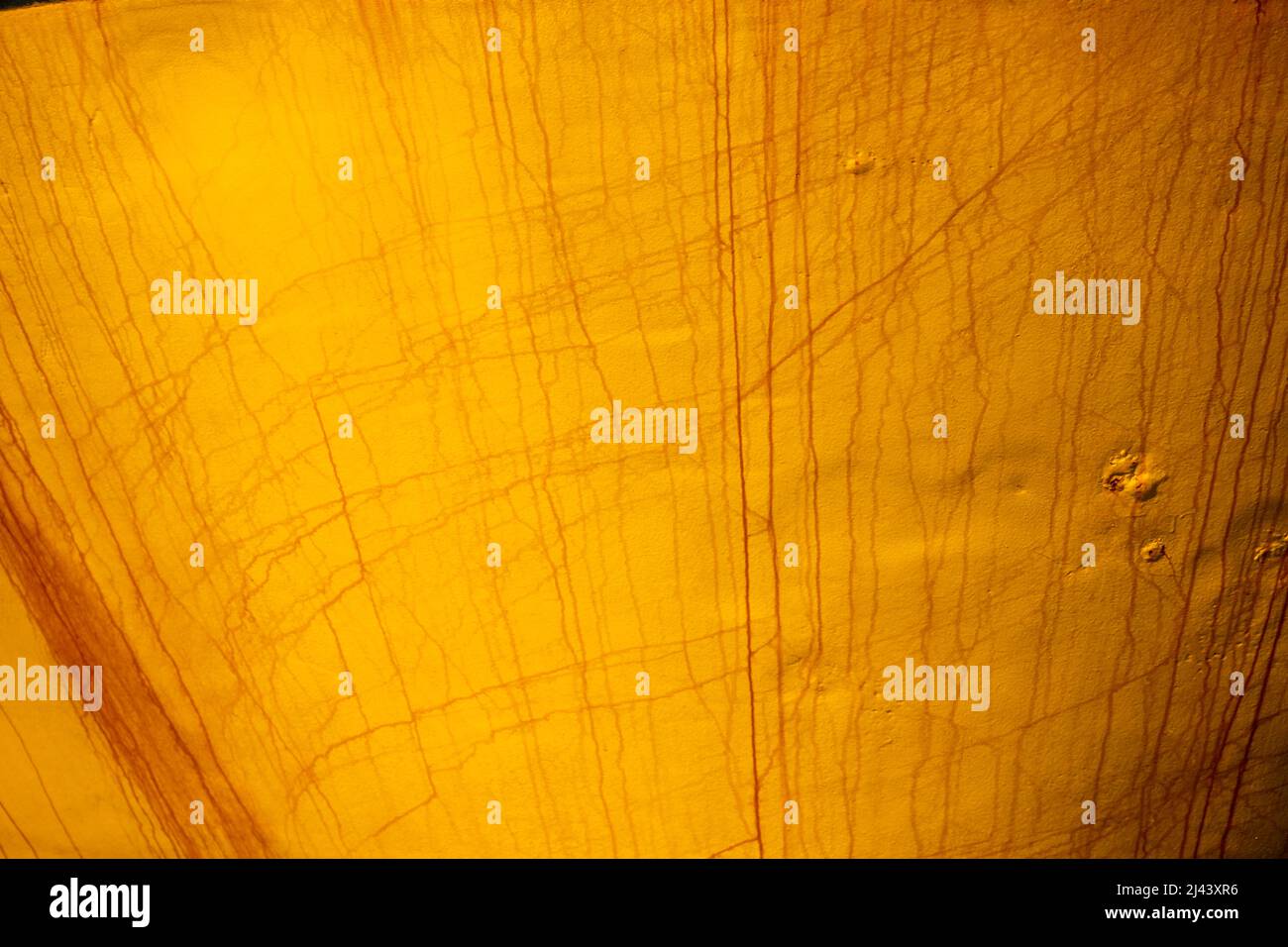 Red Streaks Of Rust Over Yellow Hull of Ship Background Image Stock ...