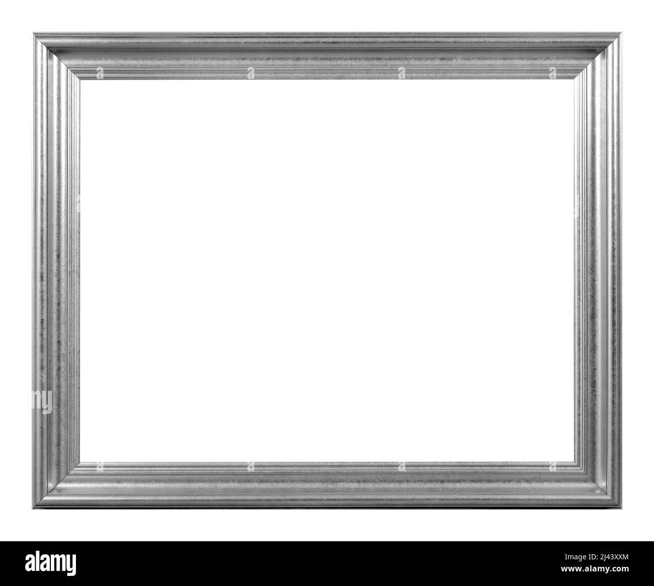 Antique silver frame isolated on the white background vintage style ...