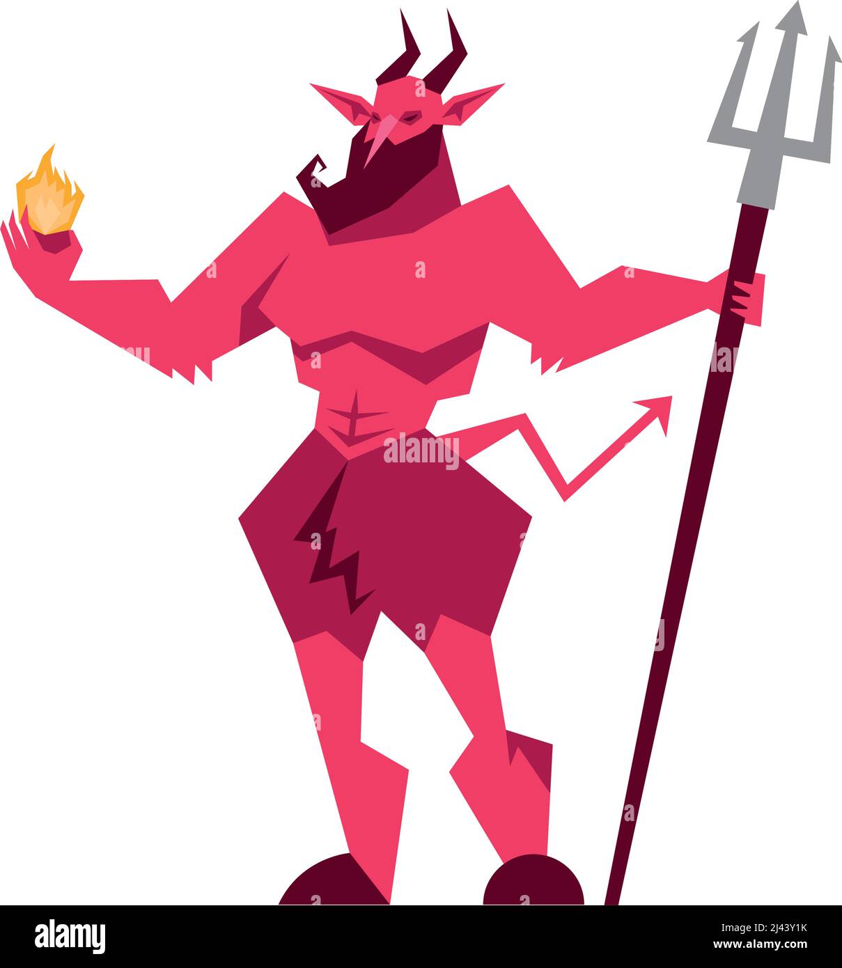 devil with pitchfork icon isolated Stock Vector Image & Art - Alamy