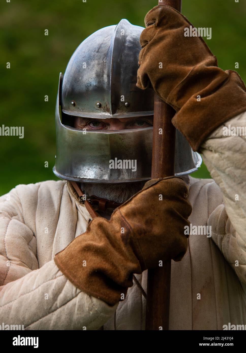 Reenactor dressed as a Scottish Pikeman at the time of the Battle of ...