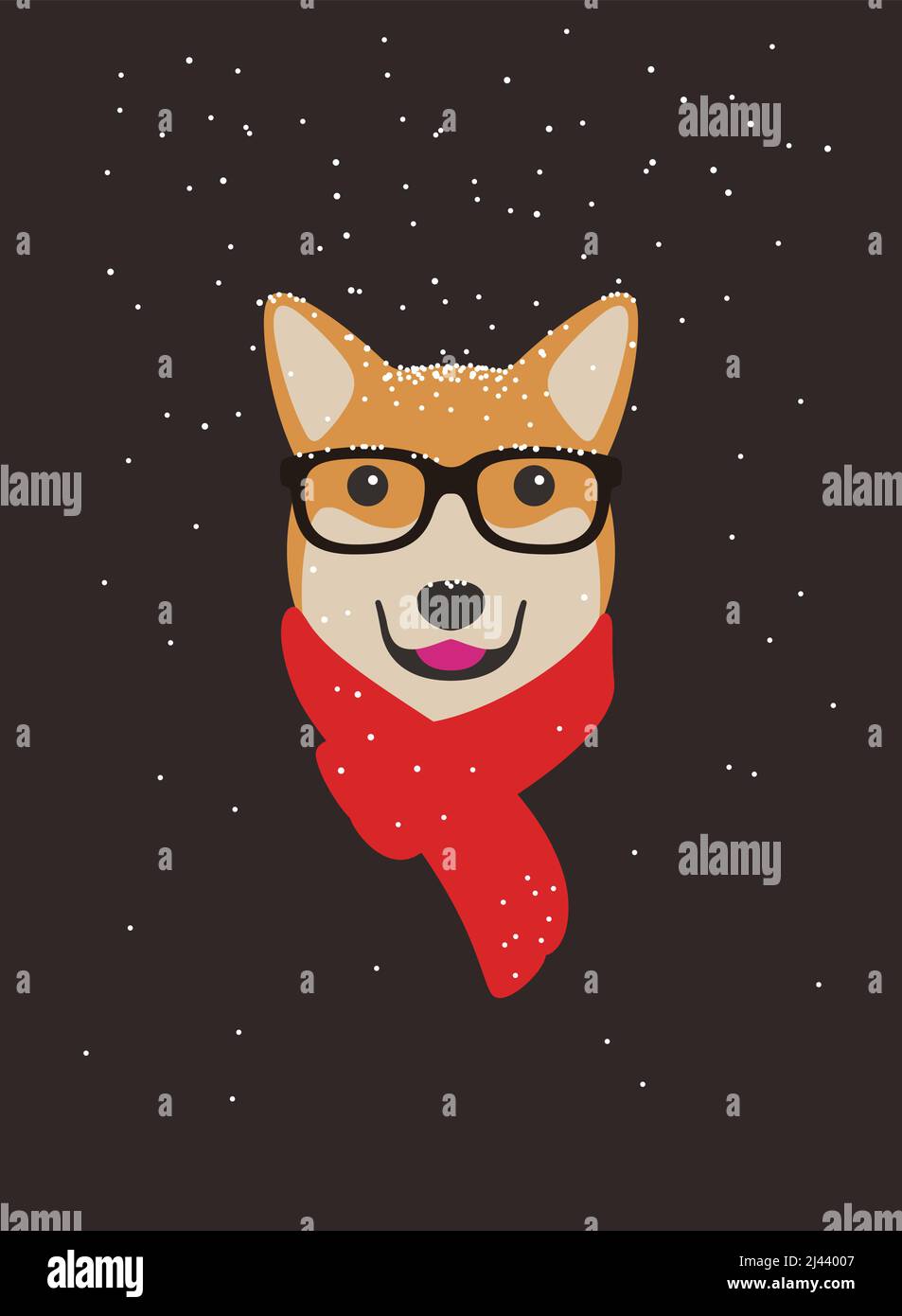 Portrait man in snow Stock Vector Images - Alamy